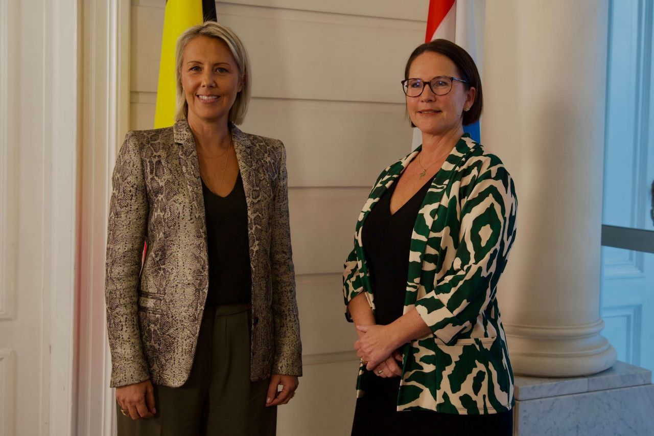 Yuriko Backes à Bruxelles - Ambassade du Luxembourg à Bruxelles